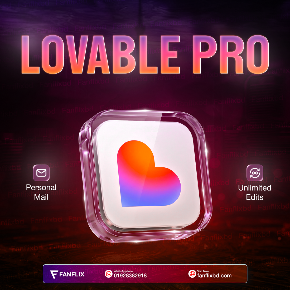 Lovable Pro Subscription – FANFLIX - OTT SUBSCRIPTIONS BD