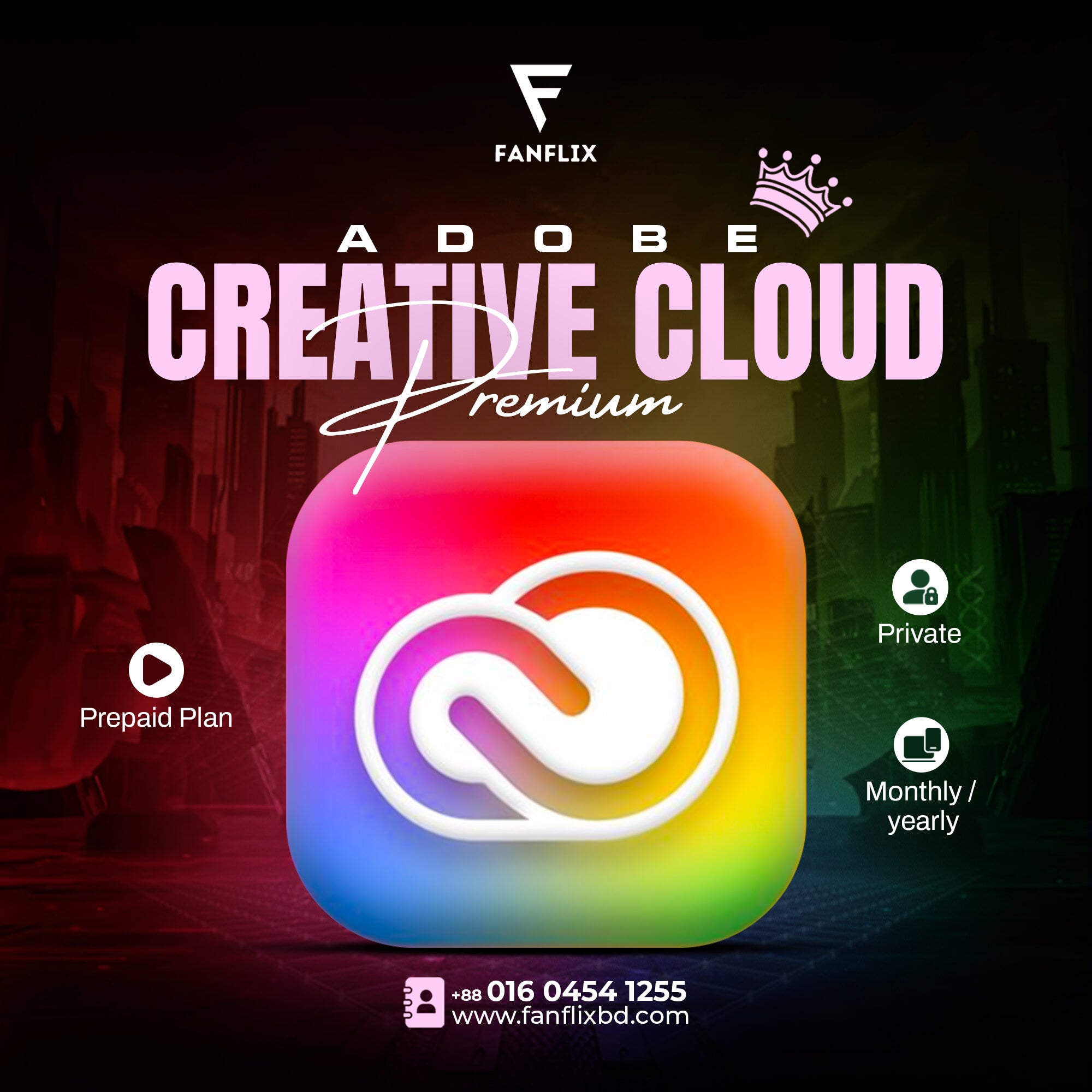 Buy Adobe Creative Cloud Subscription in BD [100GB STORAGE] – FANFLIX ...